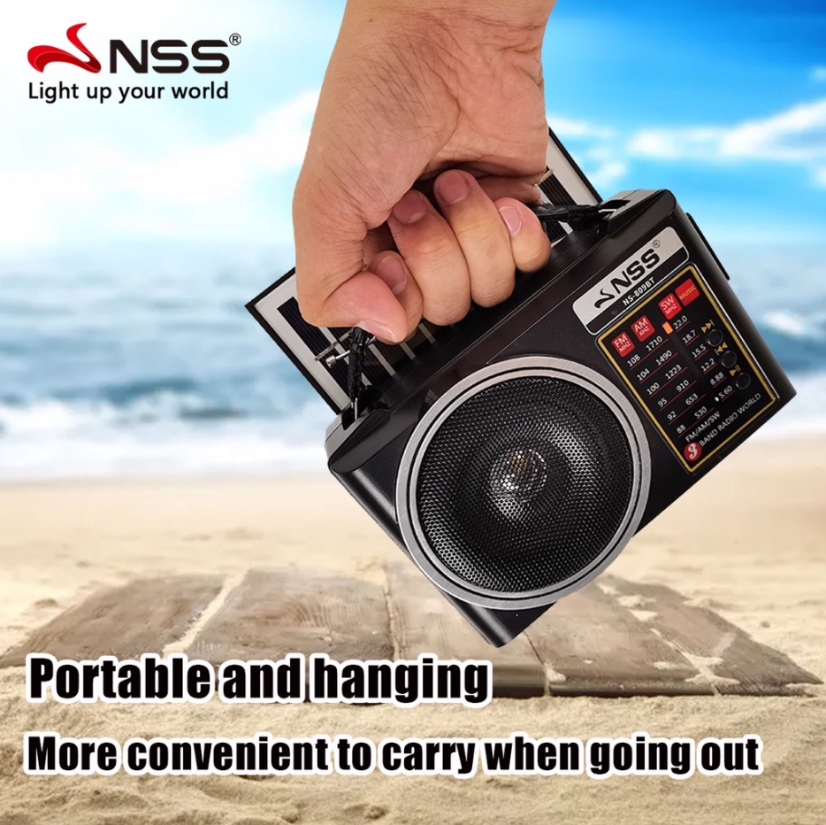 NSS Solar Radio am fm SW 3 Band Bluetooth Radio with Emergency Light ...