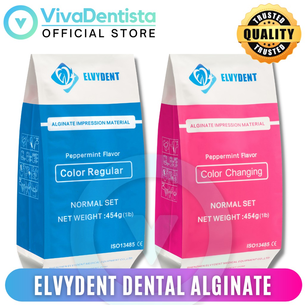 ELVYDENT Dental Alginate Impression Material Peppermint Flavor 454g ...