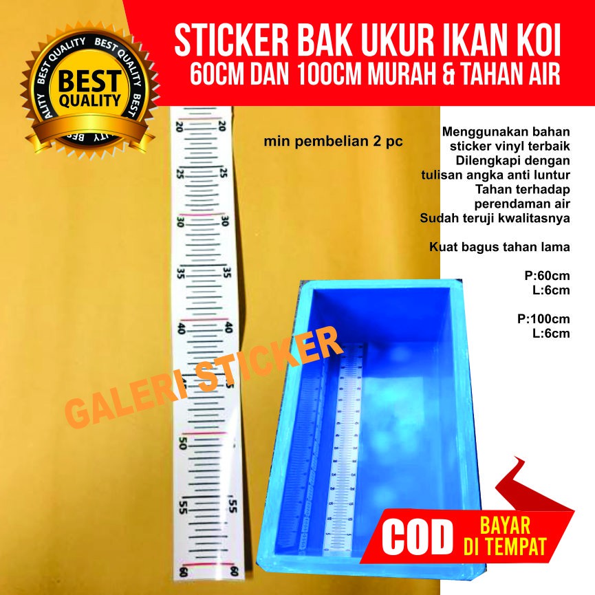 Koi fish measuring stickers/stickers 60cm 100cm are waterproof and fade ...
