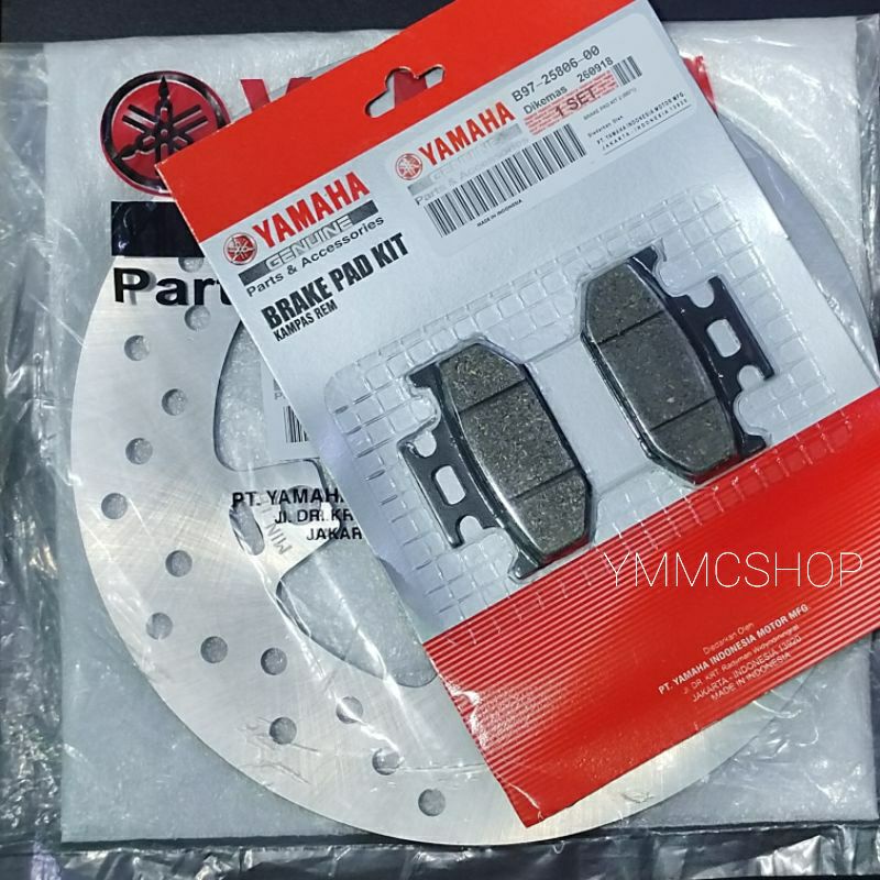 BRAKE DISC PLATE REAR WITH BRAKEPAD PACKAGE YAMAHA R15-V2/MT15/XSR155 ...