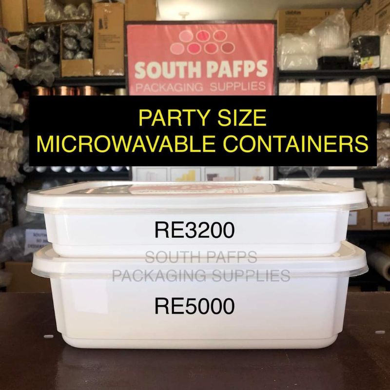 (5 PIECES) RE3200, RE5000 PARTY SIZE MICROWAVABLE CONTAINER | Shopee ...