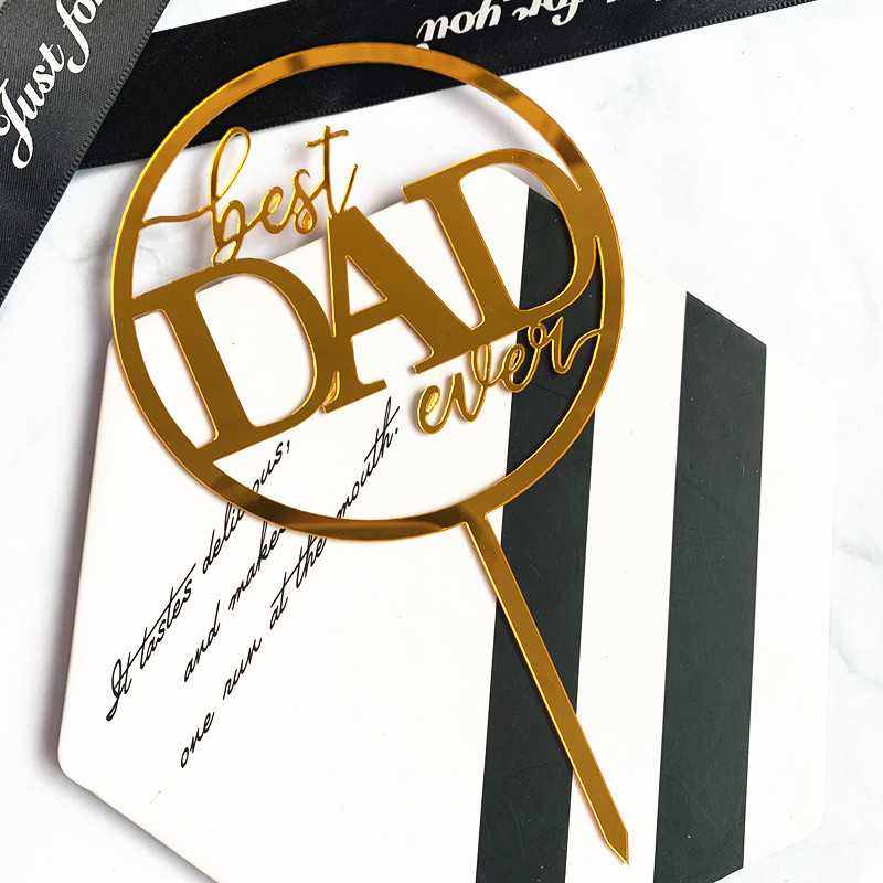 Best Dad Acrylic Happy Birthday Cake Topper Happy Father Birthday Cake ...
