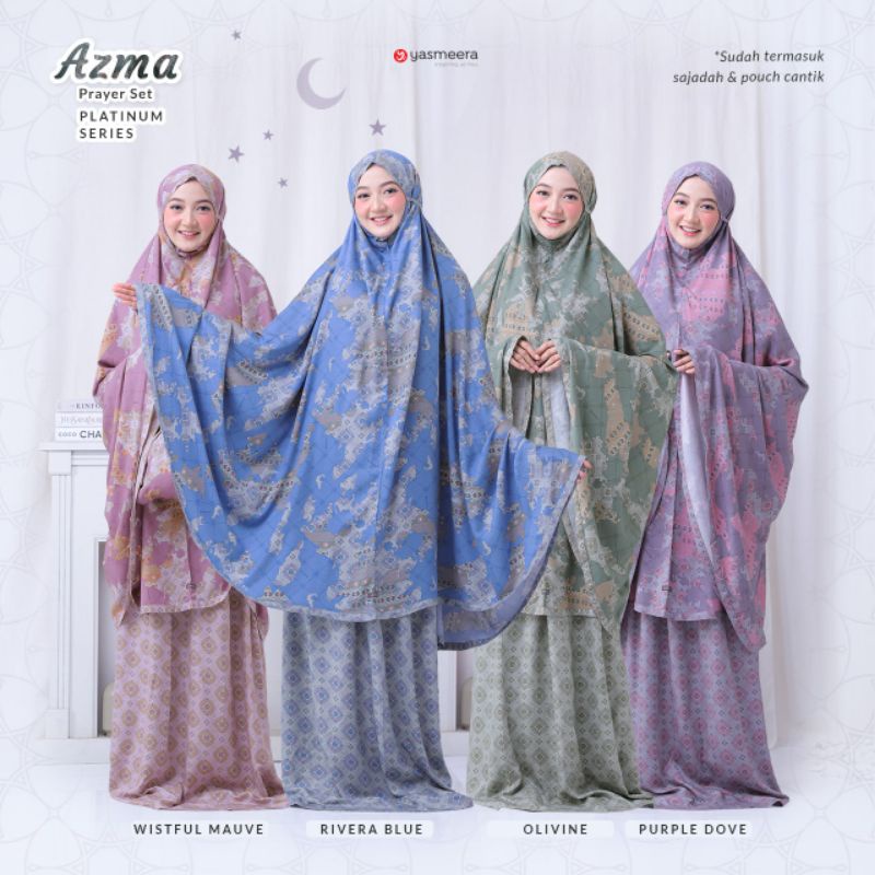 Azma Platinum Series by Yasmeera Mukena Prayer Set batik Adults Teens ...