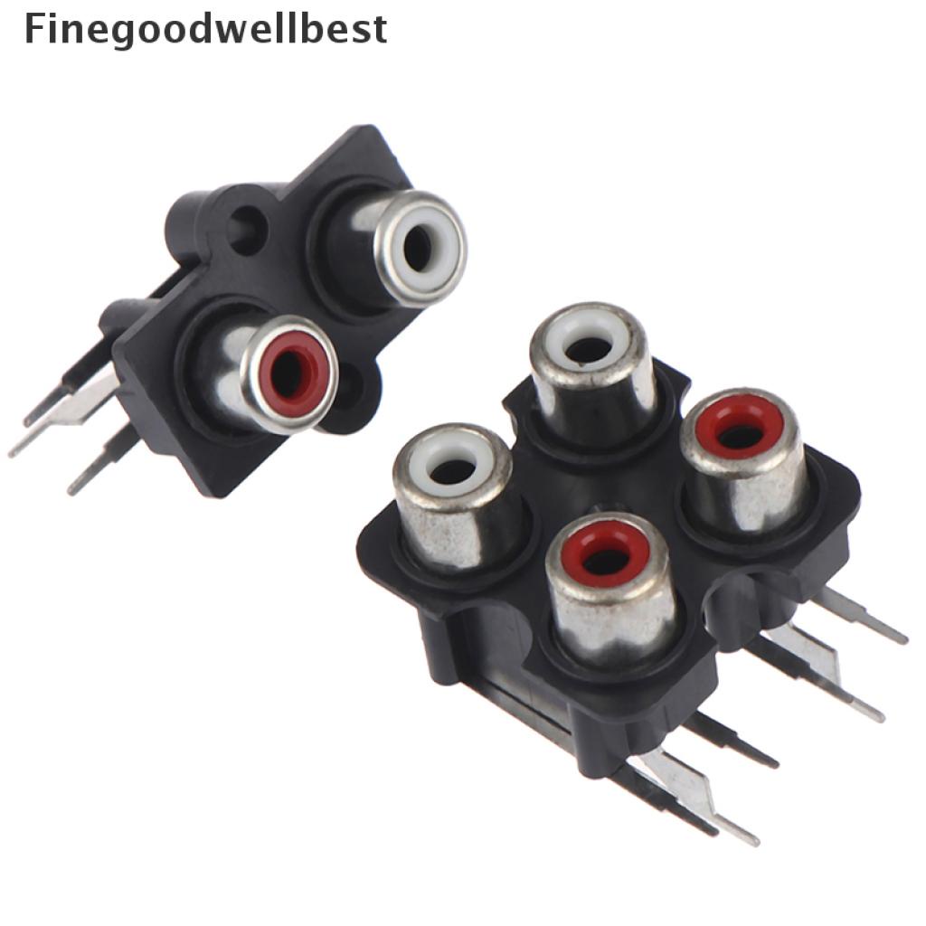 FGWB 5Pcs 2/4 hole RCA Female Stereo audio Jack AV Audio input socket ...