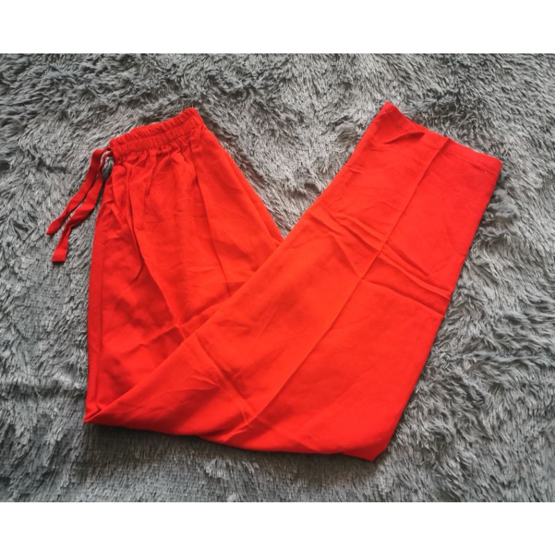 Cod Taslan Korean Style Square Pants Women Summer Linen Loose Wide Leg