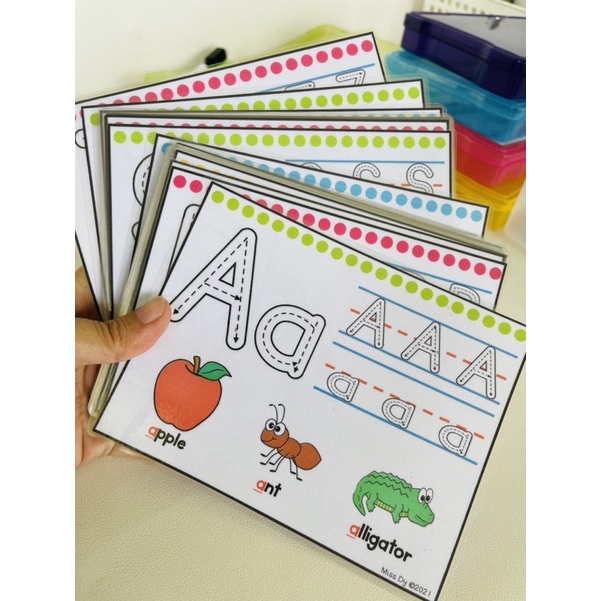Alphabet Write and Name task box for toddler/kindergarten/SPED | Shopee ...