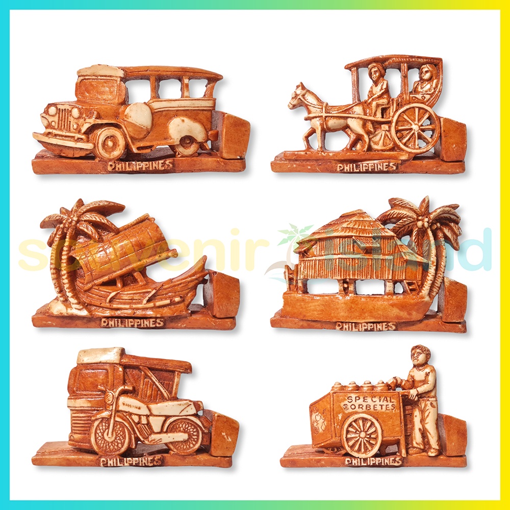 Resin Character Table Penholder Philippine Souvenir (Jeep, Kalesa ...
