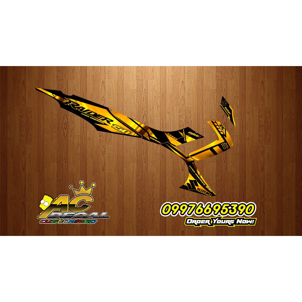 Raider 150 Decal (Gold Design) | Shopee Philippines