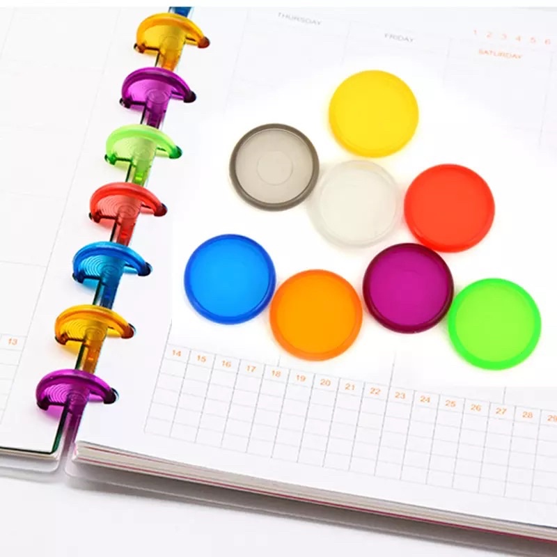 Transparent Color Plastic Disk Bound Binder Ring for Notebook | Shopee ...