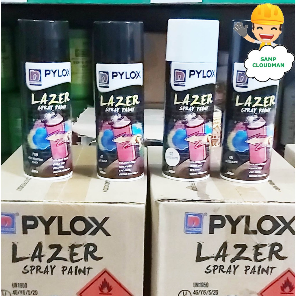 Nippon Pylox Lazer Spray Paint Black, White, Gloss/Matte Black, or Hi ...