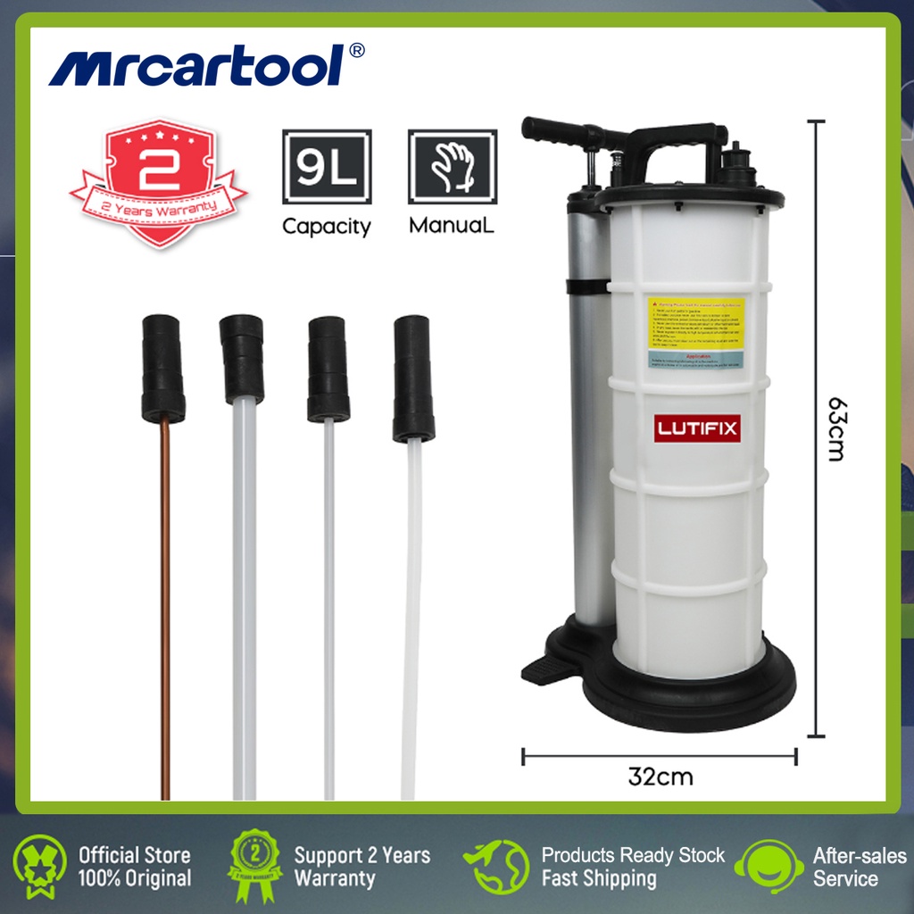 MRCARTOOL LUTIFIX 9L Manual Oil Extractor Pump For Car Oil Change Vacuum Fluid Extractor ...