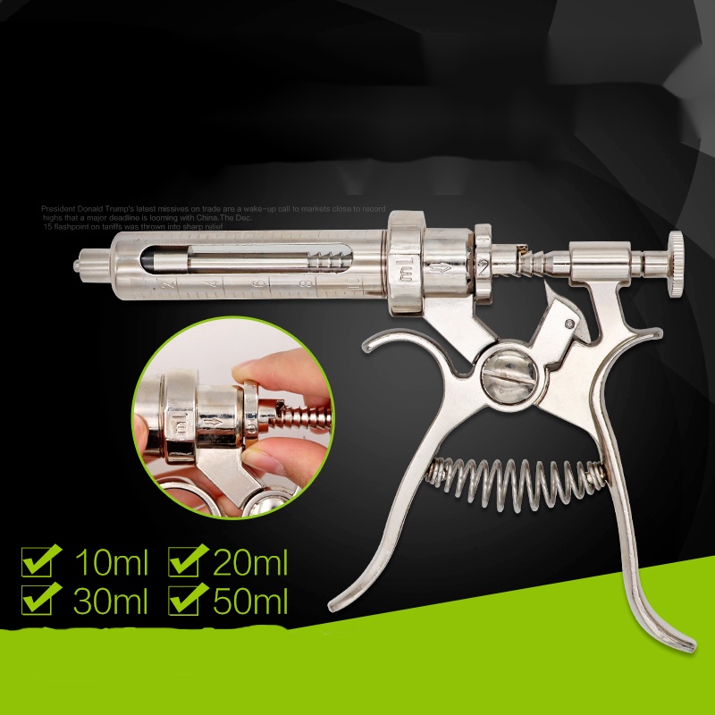 Semi-automatic Continuous Syringe Adjustable Metal Syringe for Veterinary Vaccines Veterinary ...