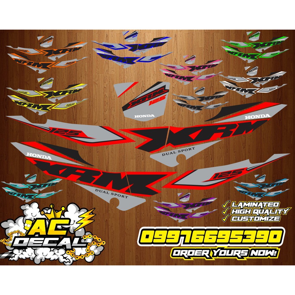 Honda XRM 125 Stock Decal Design High Quality (ACDECAL) | Shopee ...