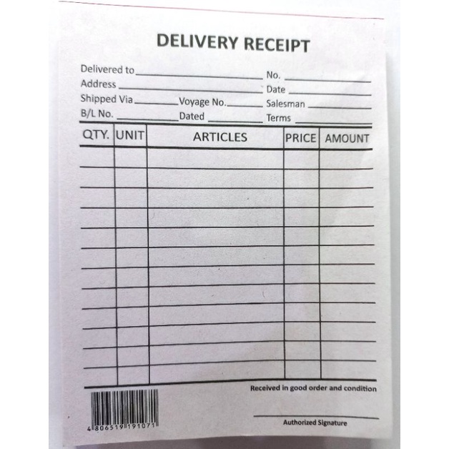 Delivery Receipt with Duplicate Set of 2 Pads | Shopee Philippines