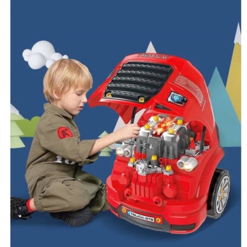 BIG Truck Engine, Kids Engineering Mechanic Toys, Big Truck Head Repair ...