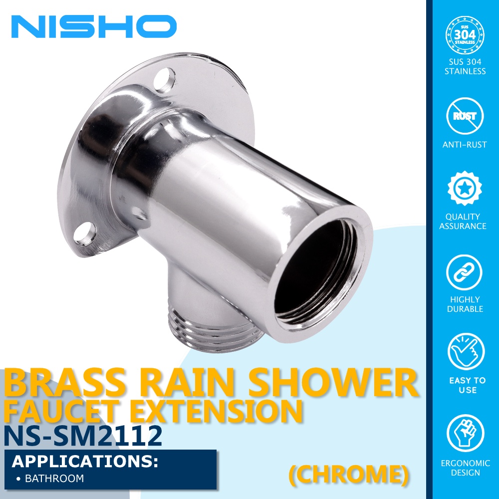 Nisho Odo Series Wall Mount Extension Adapter 1/2 NPT External Inlet ...