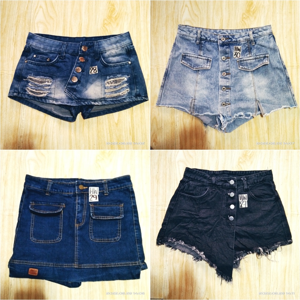 SKORT HIGHWAIST/PALDA SHORT DENIM | Shopee Philippines