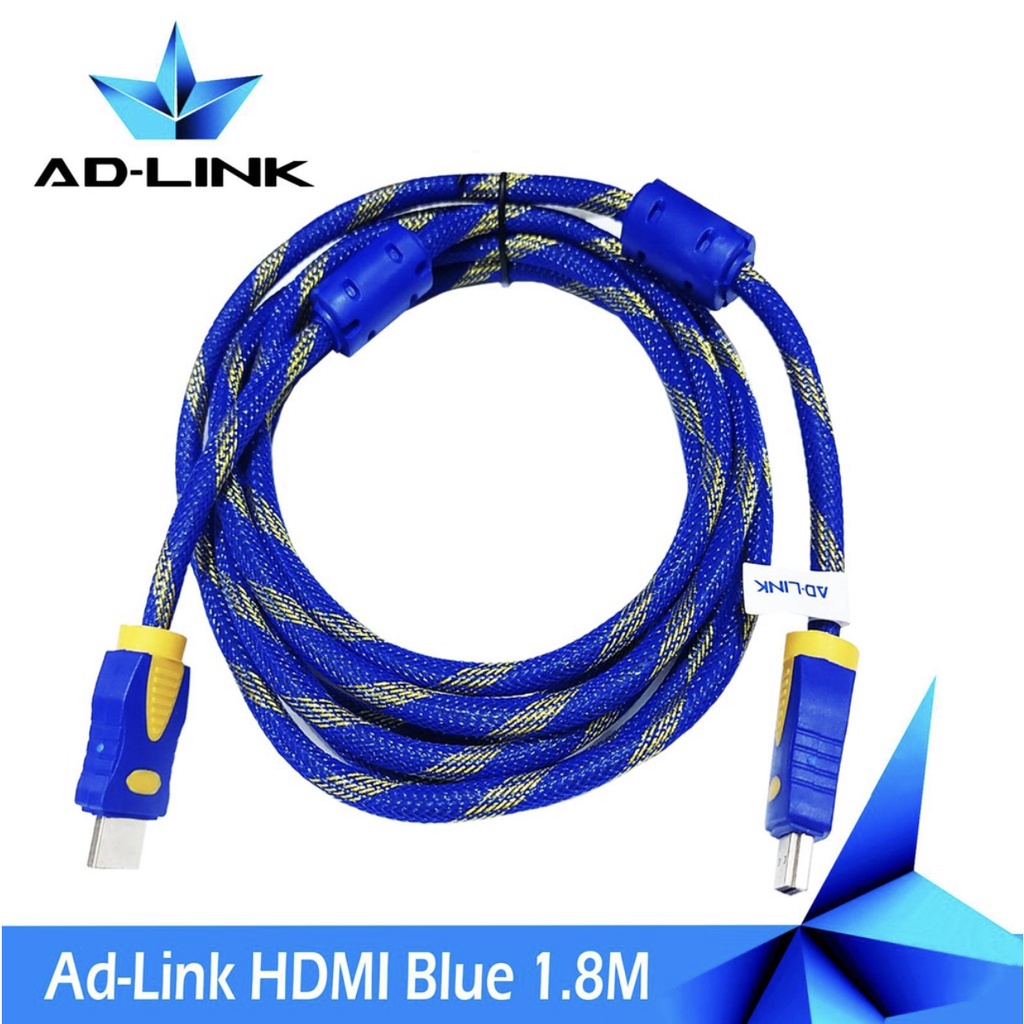 Ad-Link 1.8m HDMI to Cable Gold Plated Pure Copper Blue Mesh 1.8m ...