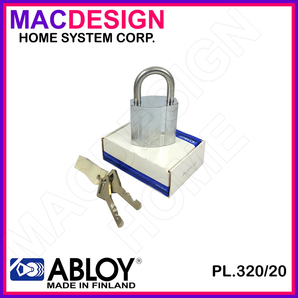 Abloy padlock 320/20 Original Made in Finland(the number of key depends ...