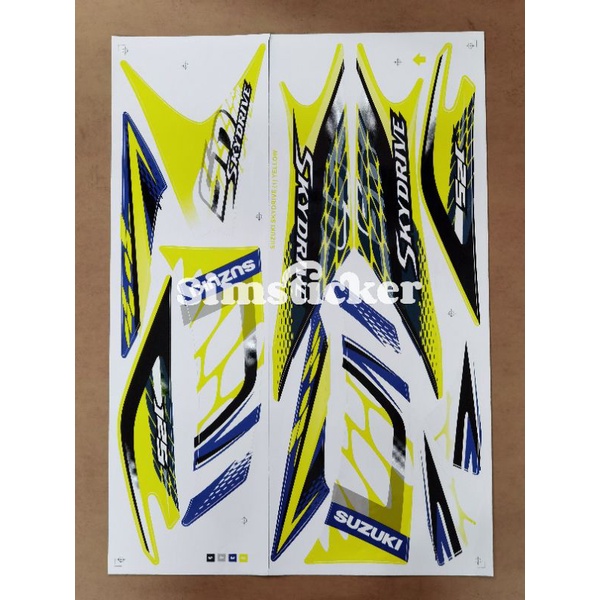 SUZUKI SKYDRIVE 125 BODY STICKER | Shopee Philippines