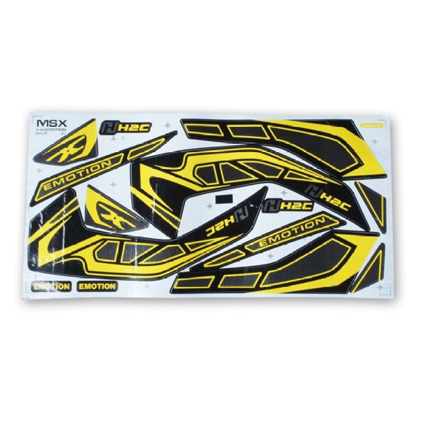 Decorative Stickers For MSX EMOTION Model (Black/Yellow) | Shopee ...