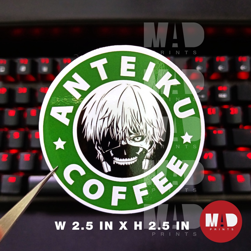 Tokyo Ghoul - Anteiku Coffee - Kaneki Waterproof Laminated Sticker ...