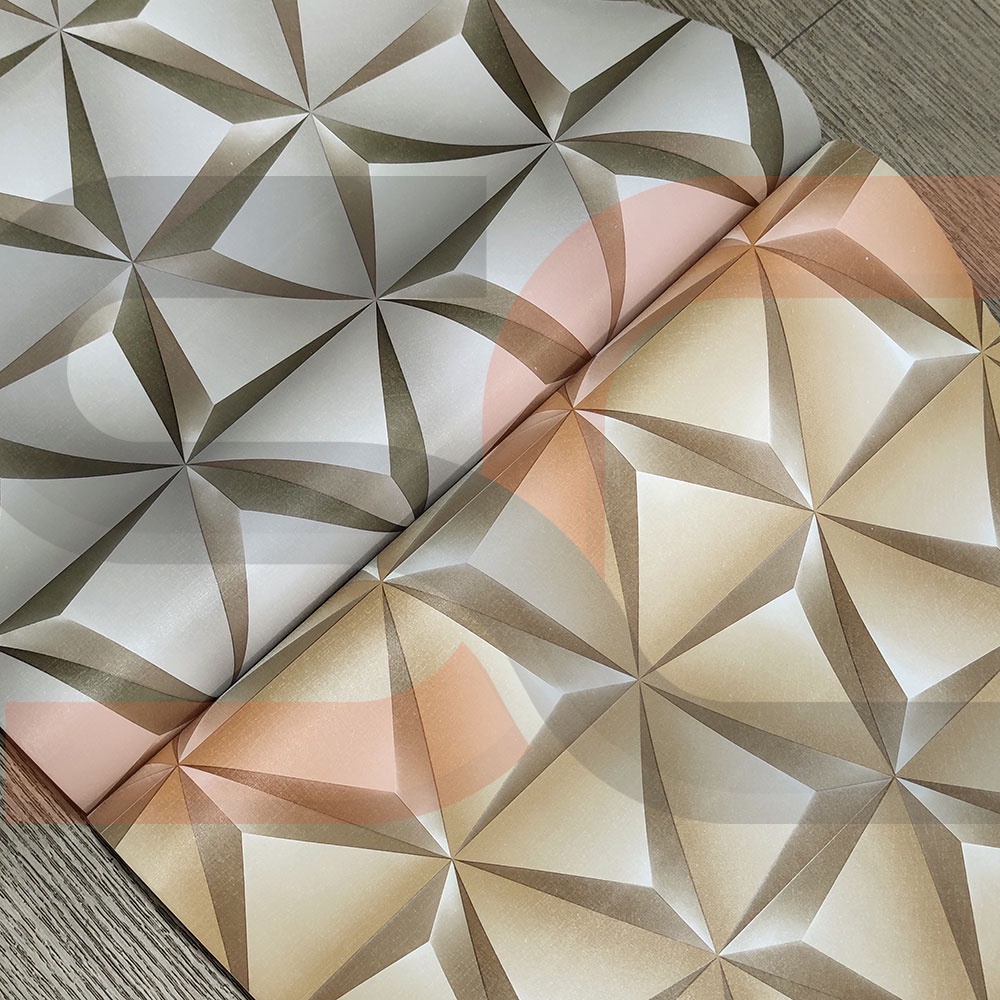 3D Triangles 10M x 45CM Wood Wallpaper room design for wall paper 3D ...