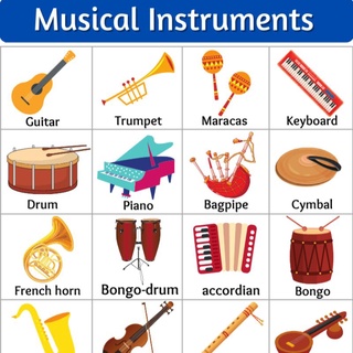 Laminated Musical Instruments Chart | A4 Size Educational Wall Chart ...