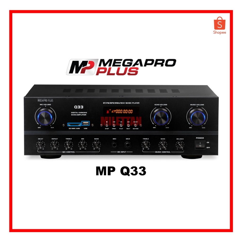 ORIGINAL MEGAPRO KARAOKE AMPLIFIER 300W MP-Q33BT | Shopee Philippines