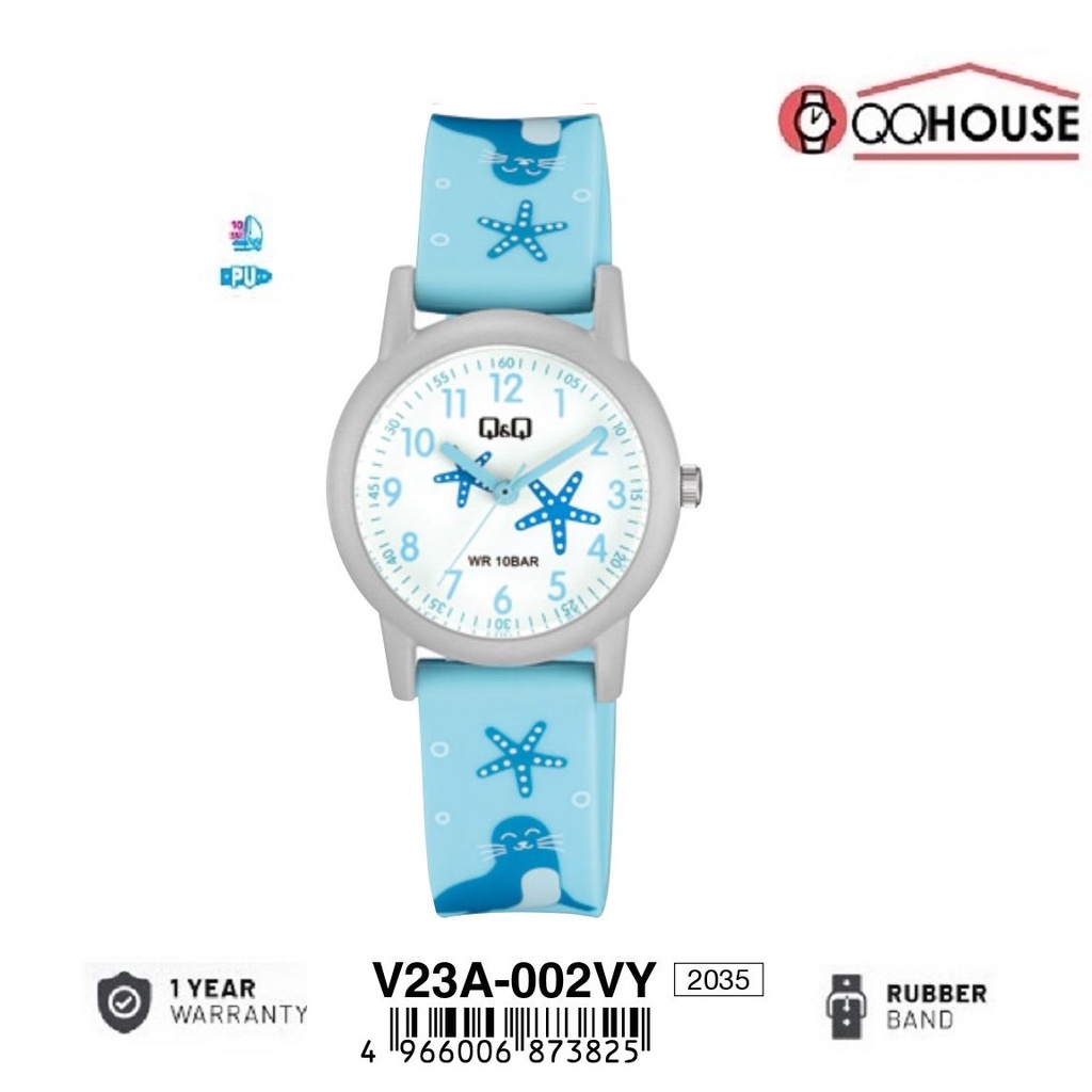 Q&Q QQ QNQ V23 V23A V23A-002VY ORIGINAL RUBBER BAND KIDS WATCH CHILDREN'S WATCH RUBBER STRAP ...