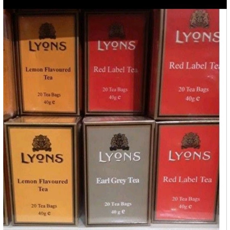 LYONS LEMON FLAVOURED/EARL GREY/ENGLISH BREAKFAST/JASMIN/RED LABEL ...