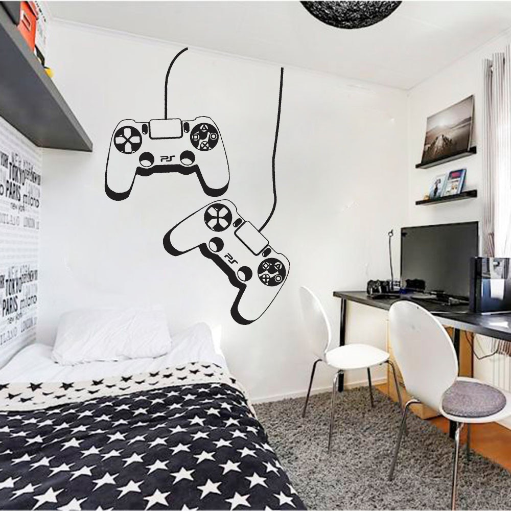[READY STOCK] Gamer PS4 Controller Wall Stickers For Kids Room Playroom ...