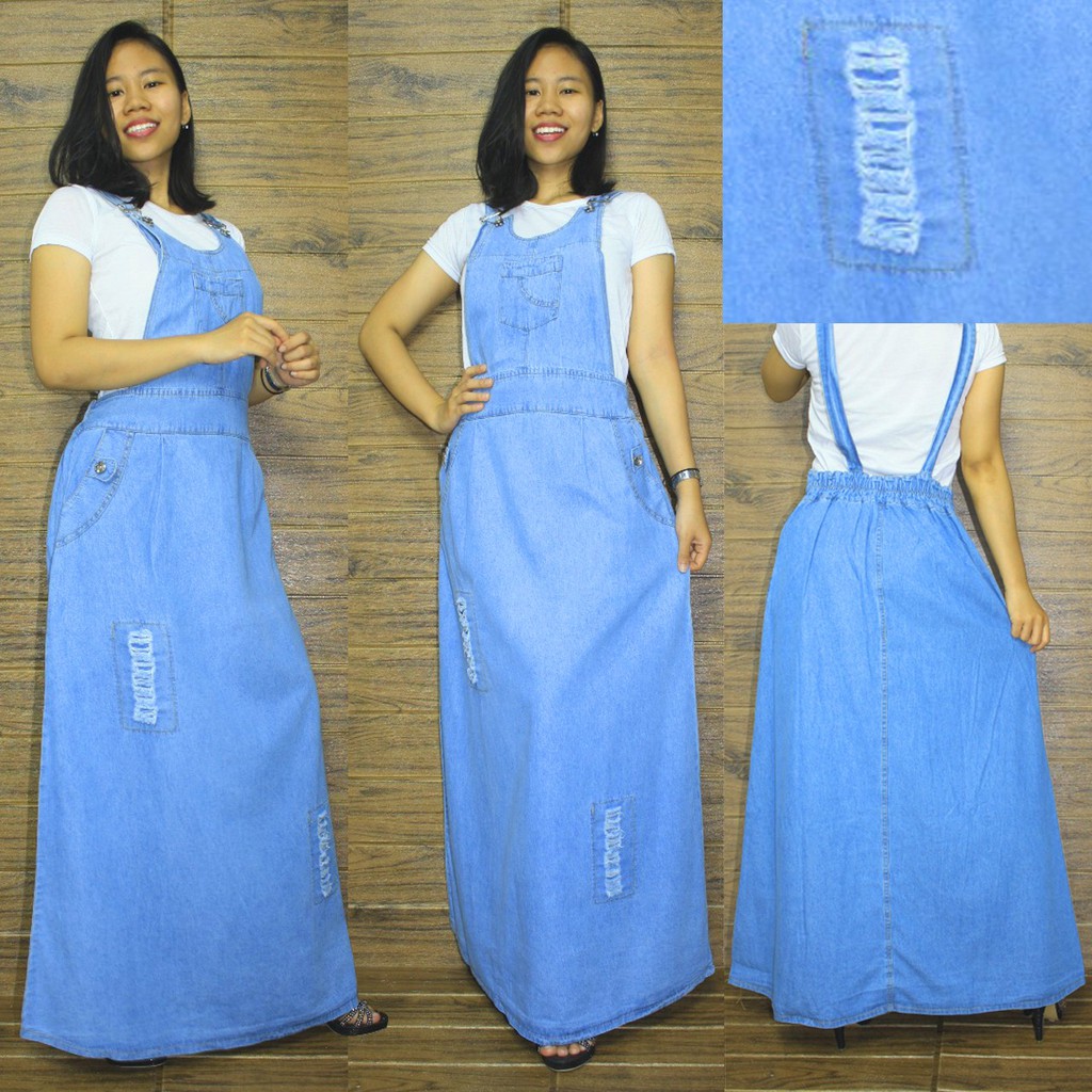 Echie Women's long still jeans overalls All sizes Fit to L | Shopee ...