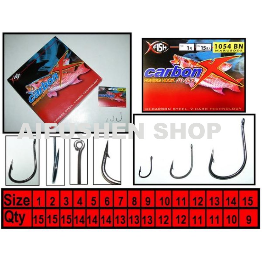 MATA Marusode 1054 CARBON-X Hook Eyes (ALL SIZE) | Shopee Philippines