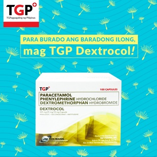 TGP Dextrocol Paracetamol + PPA + Dextro 325/25/10mg 10 capsules for ...