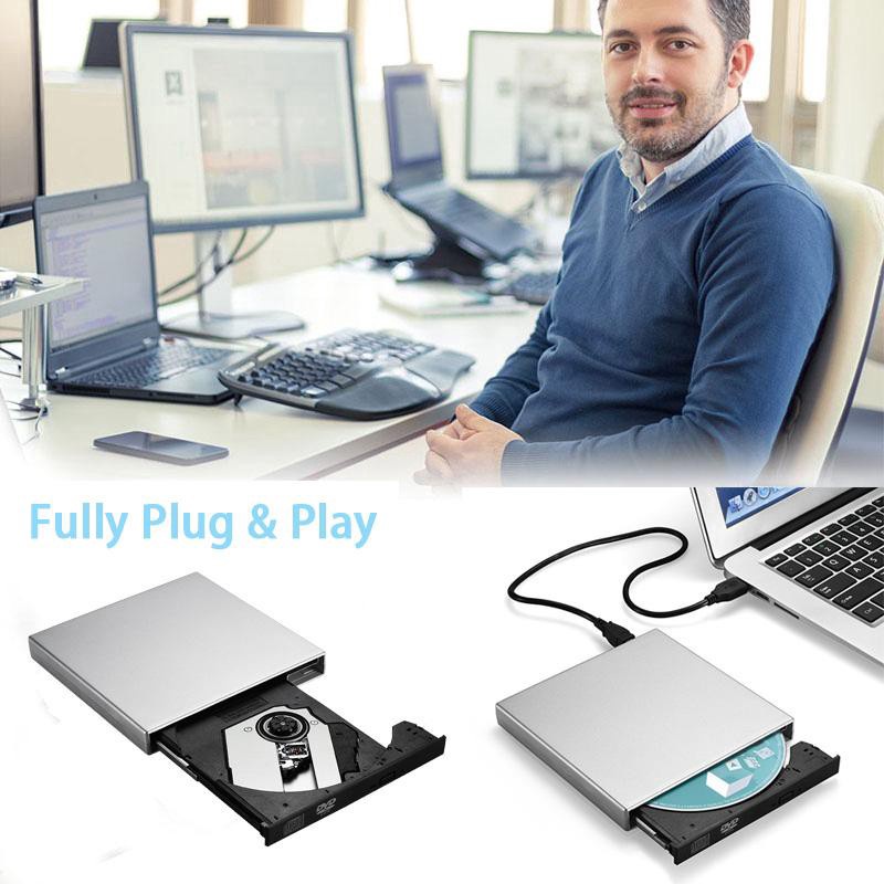 【In Stock】External DVD Optical Drive USB2.0 CD/DVD-ROM CD Player Reader ...