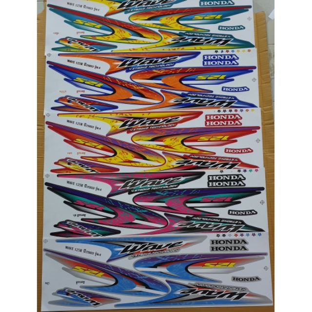 Wave 125 Stickers Are Available In Many Colors. | Shopee Philippines
