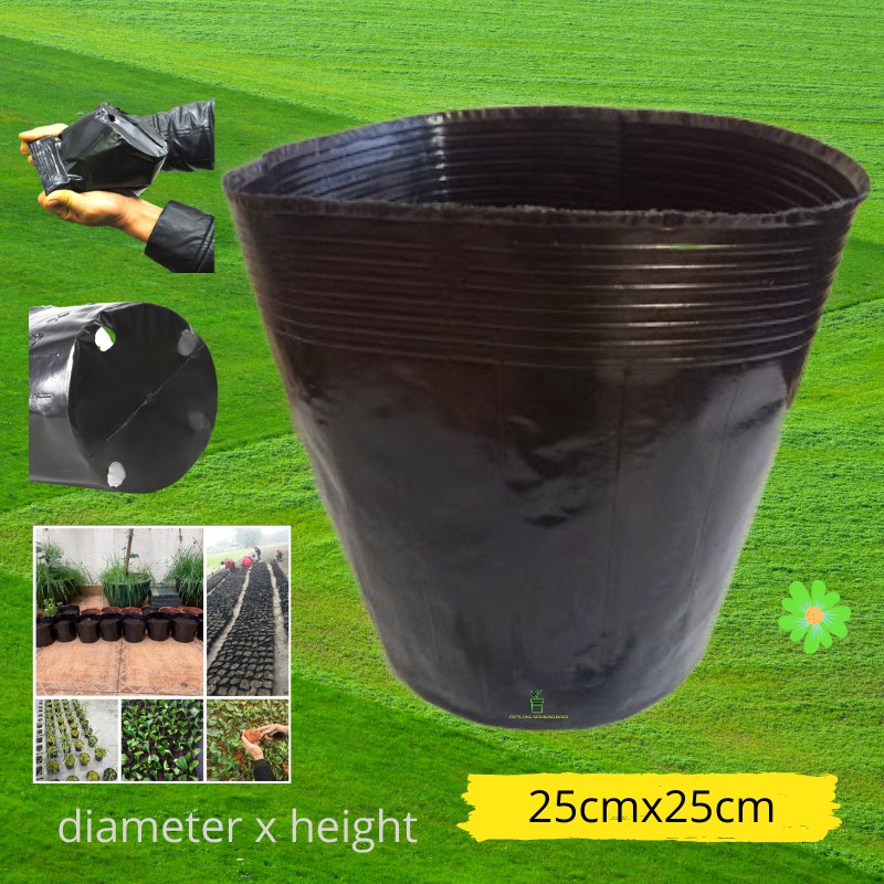 Soft Pot Diameter 25cm Height 25cm Per Piece Thin Plant Nursery Garden ...