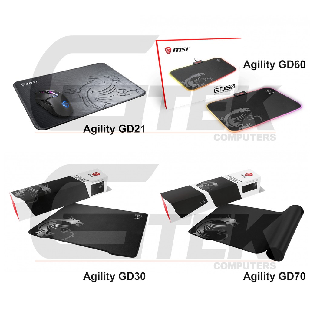 MSI Agility GD21 GD30 GD60 GD70 Gaming Mousepad | Shopee Philippines