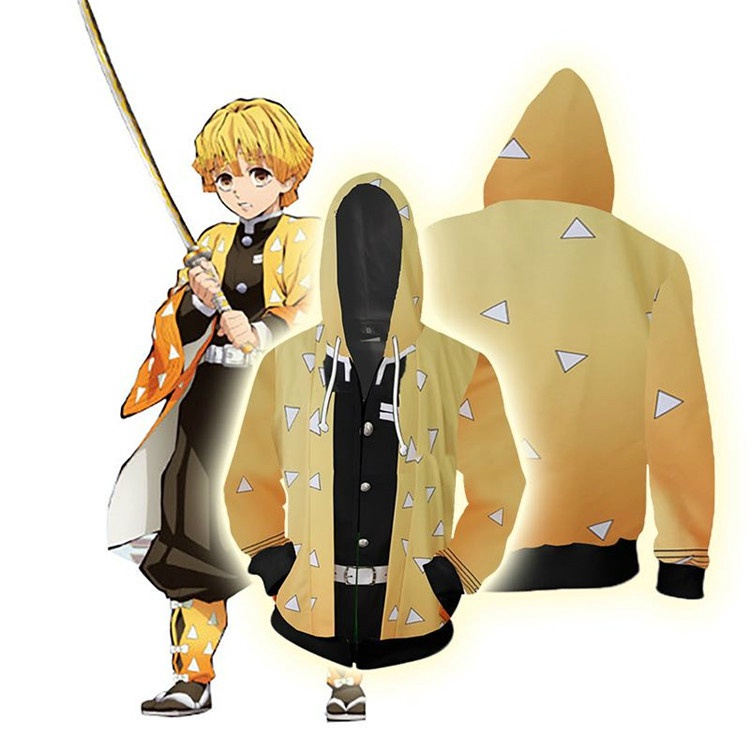 Demon Slayer Zipper Hoodie Kimetsu no Yaiba Anime Jacket 3D Print ...