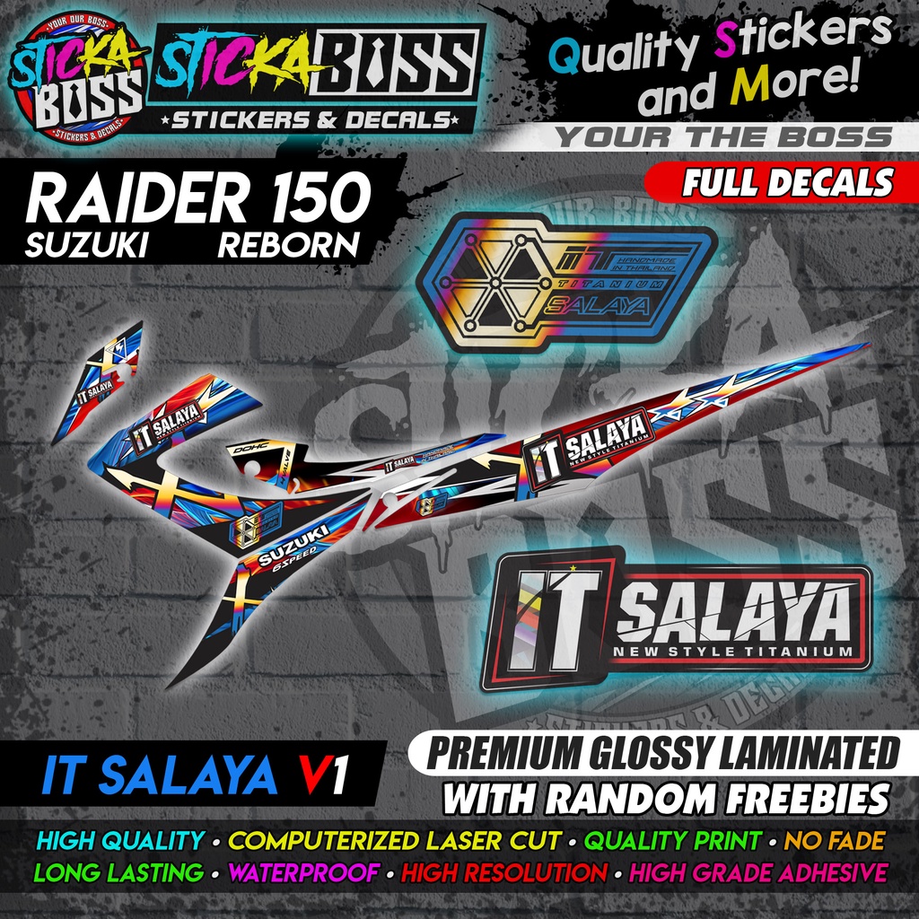 Raider 150 Reborn (IT SALAYA V1) Decal Stickers [FULL DECALS]【PREMIUM ...