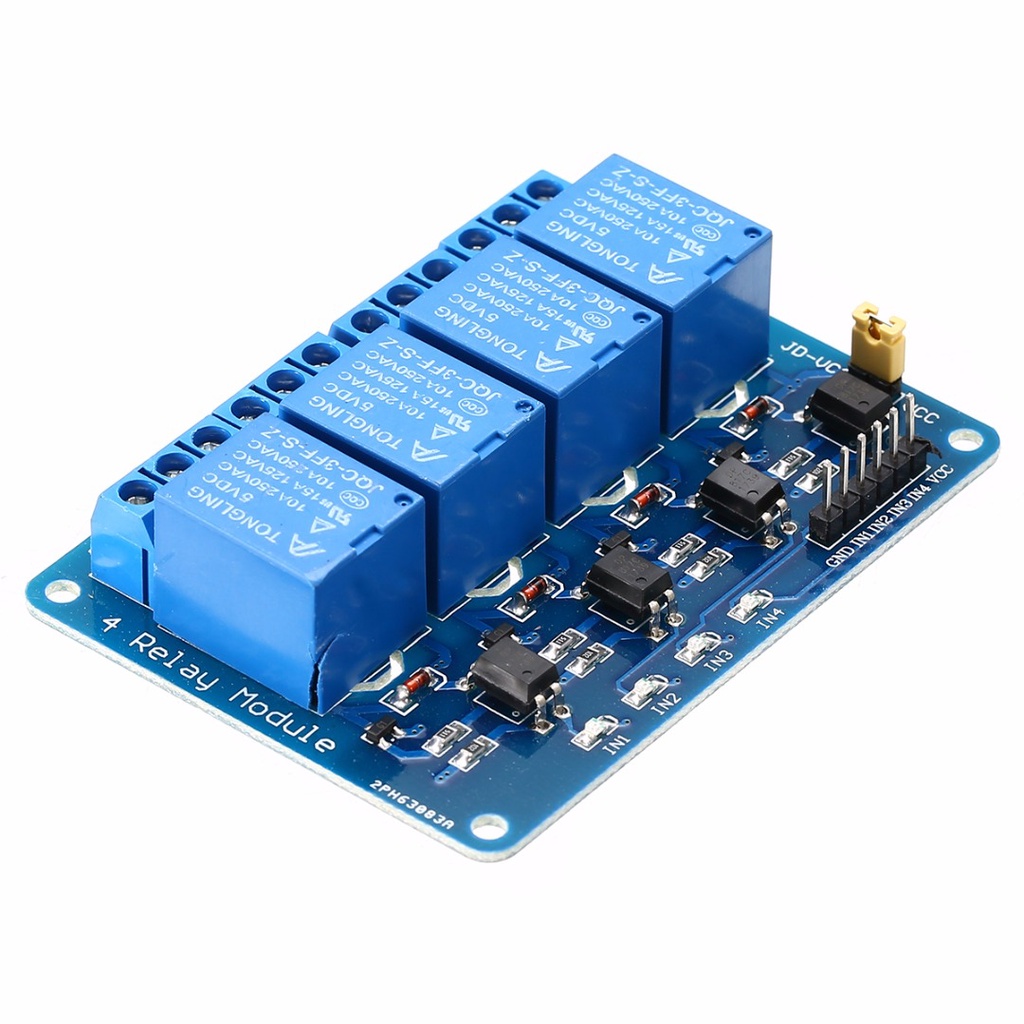 Four 4 Channel Relay Module With Optocoupler For PIC AVR DSP ARM Arduino 5V New | Shopee Philippines