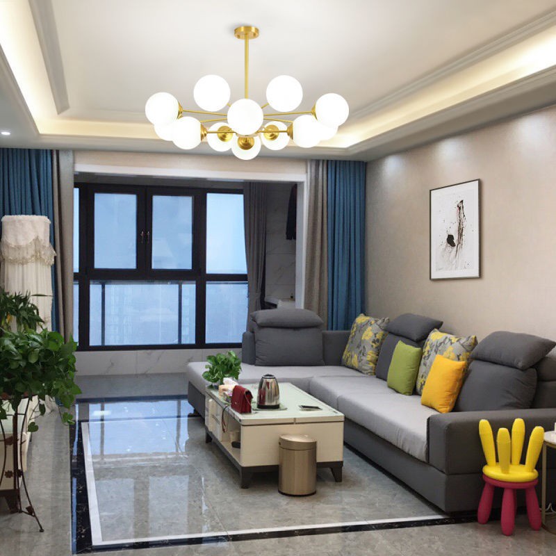 Ceiling Light Modern Glass Chandelier Bedroom Center Light Nordic Led ...