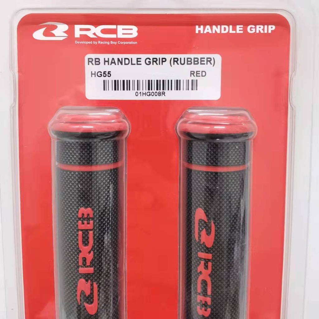 MOTORCYCLERCB Handle Grip (HG55) Blue. Red, Gray. All Rubber | Shopee ...