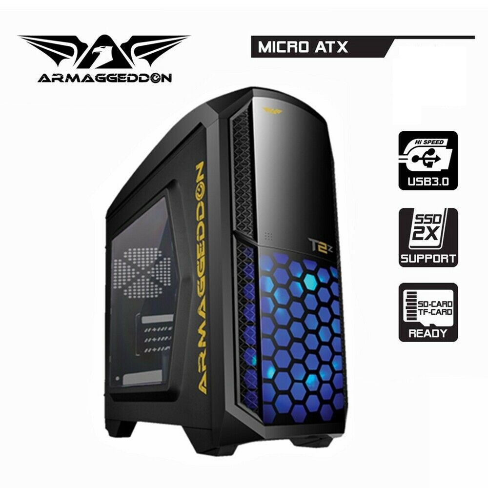 Armaggeddon T2Z (Black) MicroTron ATX HoneyComb Design USB 3.0 Steel ...