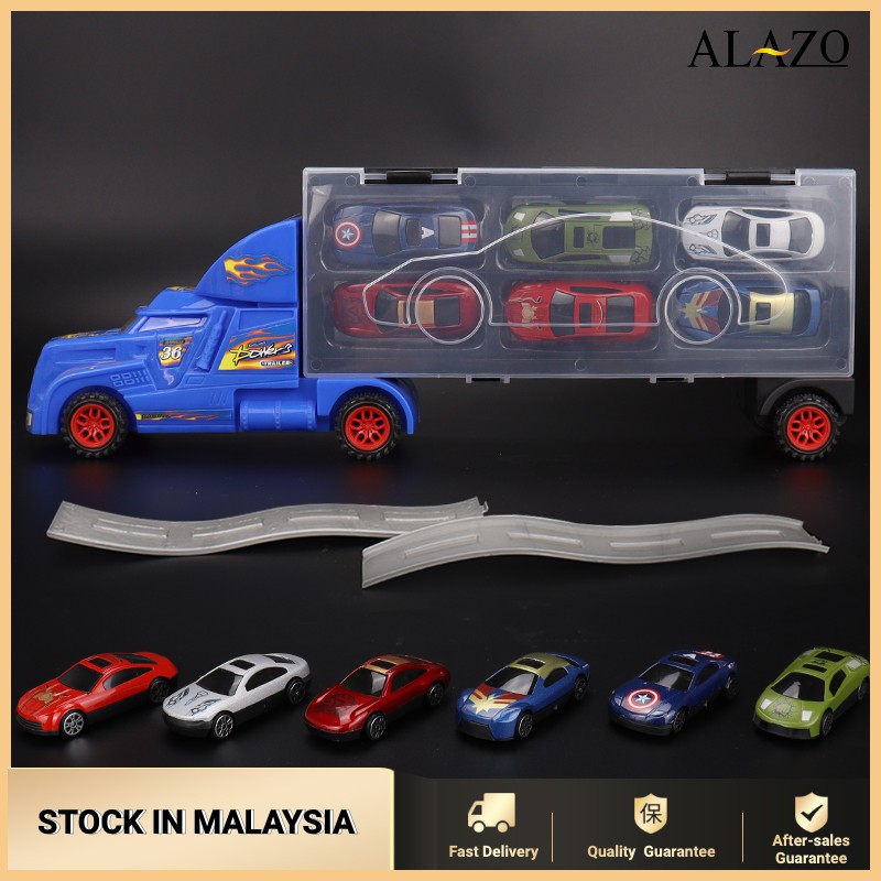 ALAZO Disney Pixar Cars McQueen 3 Mack Uncle Truck 7 in 1 mini Car ...