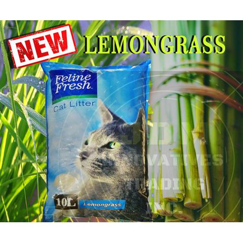 Feline Fresh Cat Litter Sand 10L Lemon Grass Scent (1 bag only ...