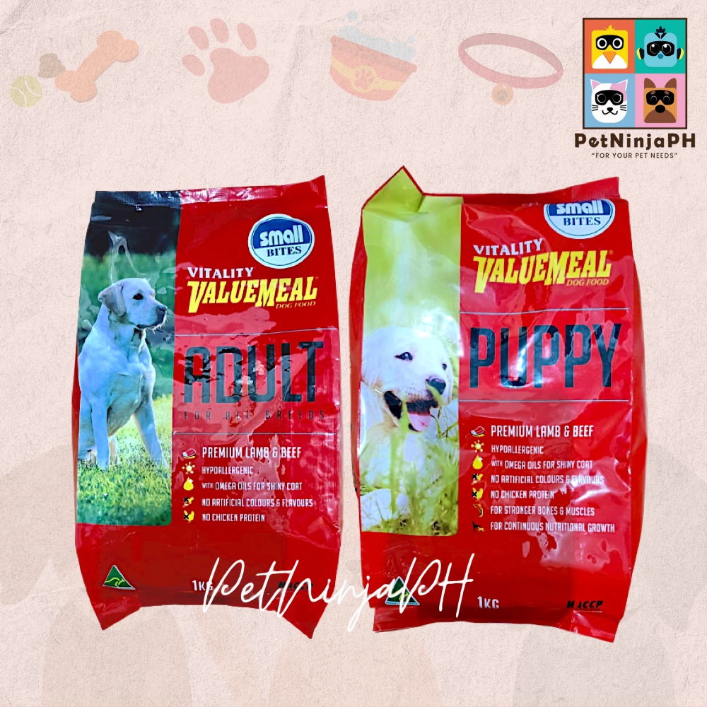 Value Meal Dog Food 1 kg Original Packaging for Puppies and Adults ...