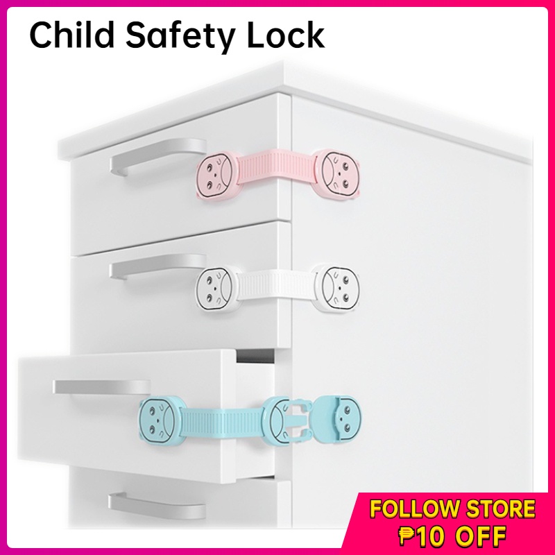 Cabinet Door Lock Drawer Child Safety Extended Baby Anti-Pinch Multifun ...