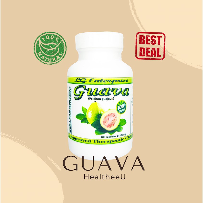 Guava-relieves constipation-improves brain health- 100 Capsules 500mg ...